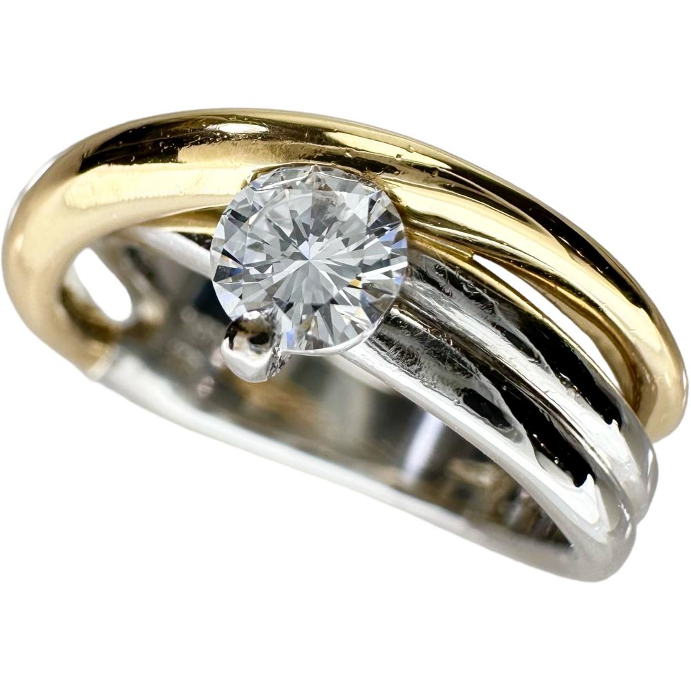 8.5号【HOSHInoSUNA/星の砂】 ダイヤモンド (推定F-VSクラス) 0.24ct リング・指輪 Pt900プラチナ/K18ゴー – 真子質店 PawnShopMAKO