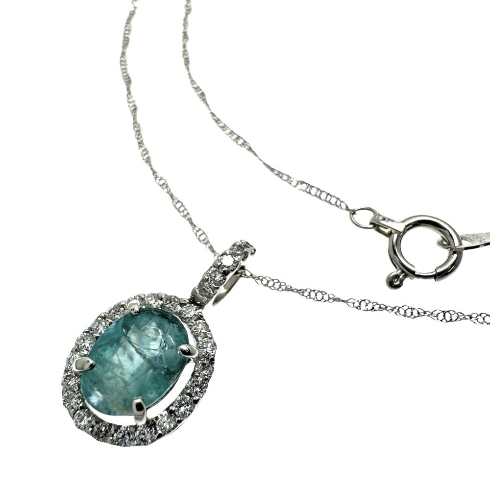 グランディディエライト 0.94ct ダイヤモンド 計0.17ct ネックレス Pt900プラチナ/Pt850プラチナ 1.9g 45cm – 真子質店 PawnShopMAKO