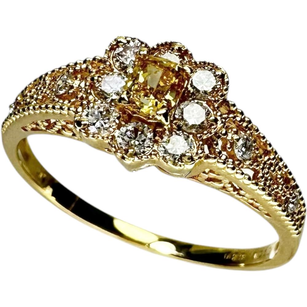 12号 ダイヤモンド(FVOY-SI2) 0.173ct その他ダイヤモンド 0.23ct リング・指輪 K18ゴールド 18金 2.1g – 真子質店 PawnShopMAKO