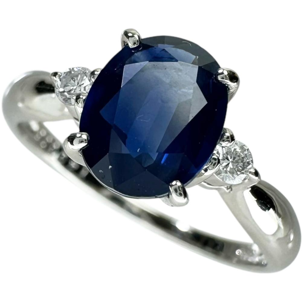 12号 サファイア 1.40ct ダイヤモンド 計0.06ct リング・指輪 Pt900プラチナ 3.2g レディース 【中古】【真子質店】 – 真子質店 PawnShopMAKO