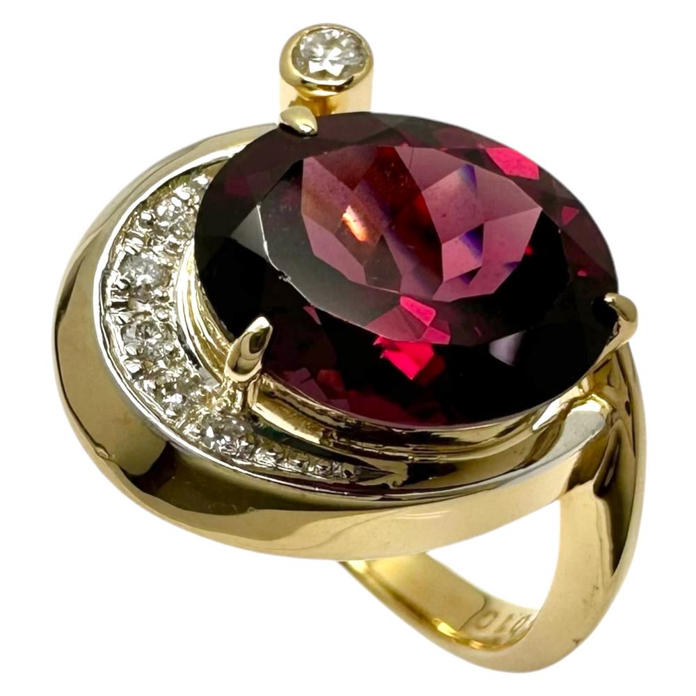 11号 ロードライトガーネット 4.16ct ダイヤモンド 計0.10ct リング・指輪 K18ゴールド 18金/Pt900プラチナ 6.8 – 真子質店 PawnShopMAKO