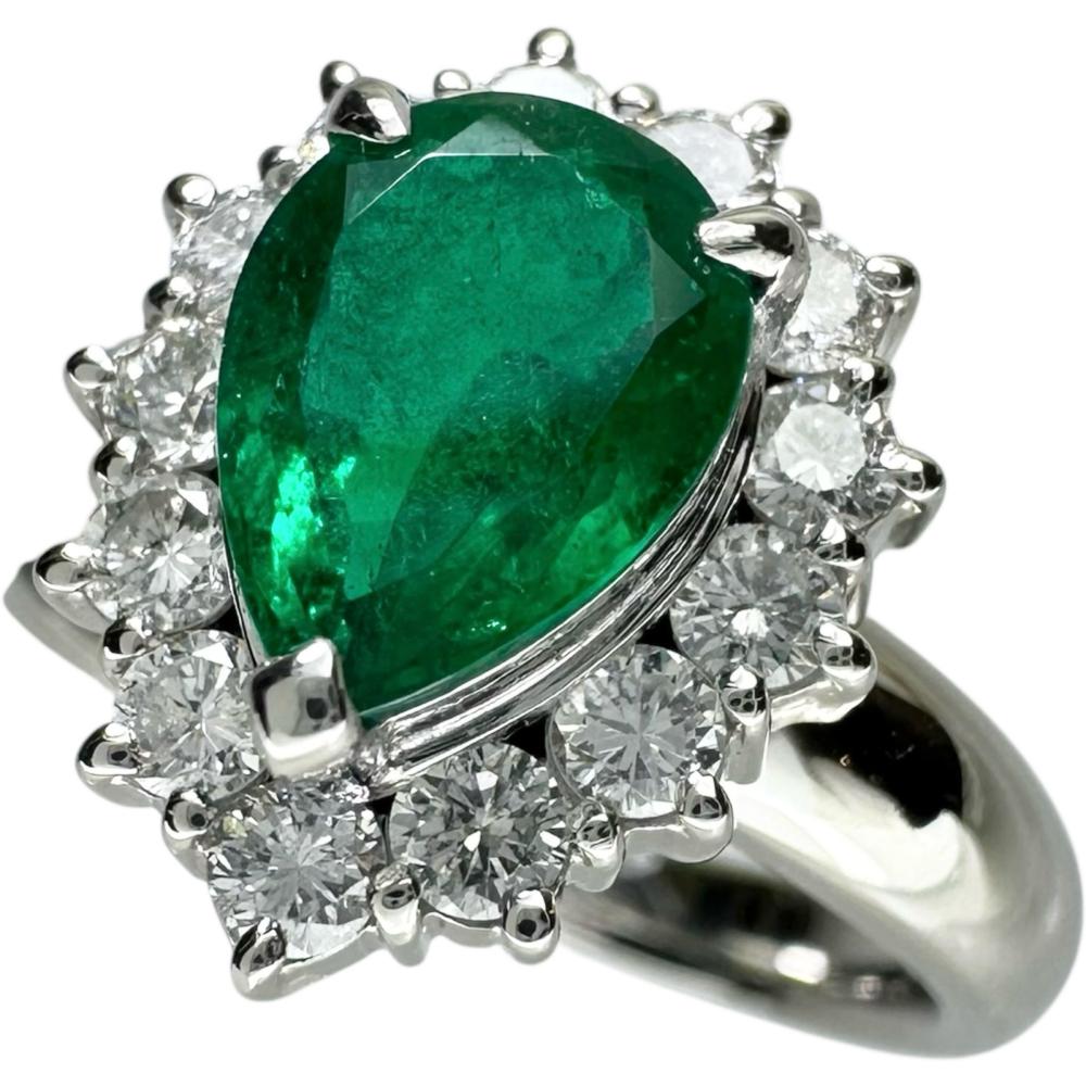 12号 エメラルド 0.93ct ダイヤモンド 計0.64ct リング・指輪 Pt900プラチナ 8.5g レディース 【中古】【真子質店】 – 真子質店 PawnShopMAKO