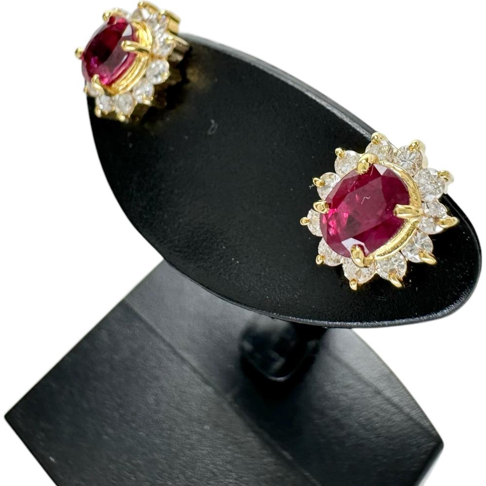 ルビー 0.34ct ダイヤモンド ピアス K18ゴールド 18金 1.5g レディース 【中古】【真子質店】【NN】 【MaDI】 – 真子質店 PawnShopMAKO