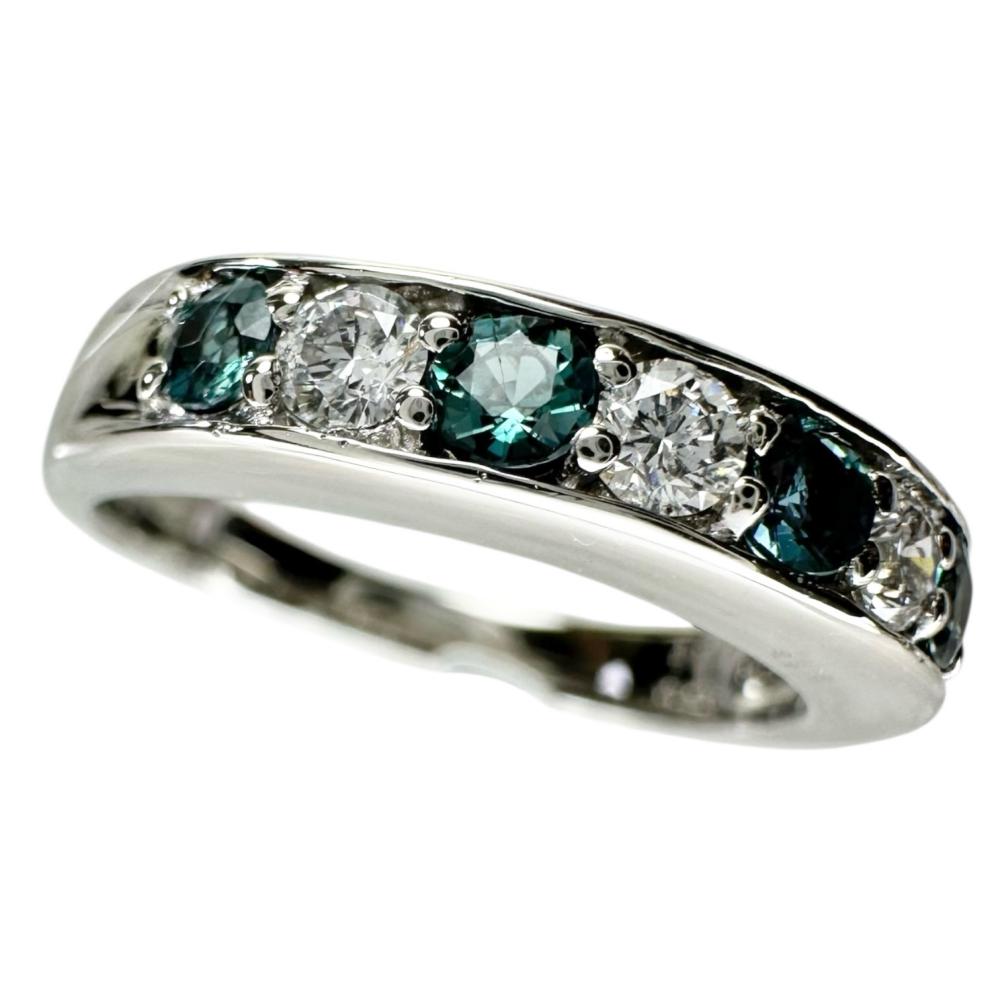 12号 アレキサンドライト 0.35ct ダイヤモンド 0.21ct リング・指輪 Pt900プラチナ 6.1g レディース 【中古】【真子 – 真子質店 PawnShopMAKO