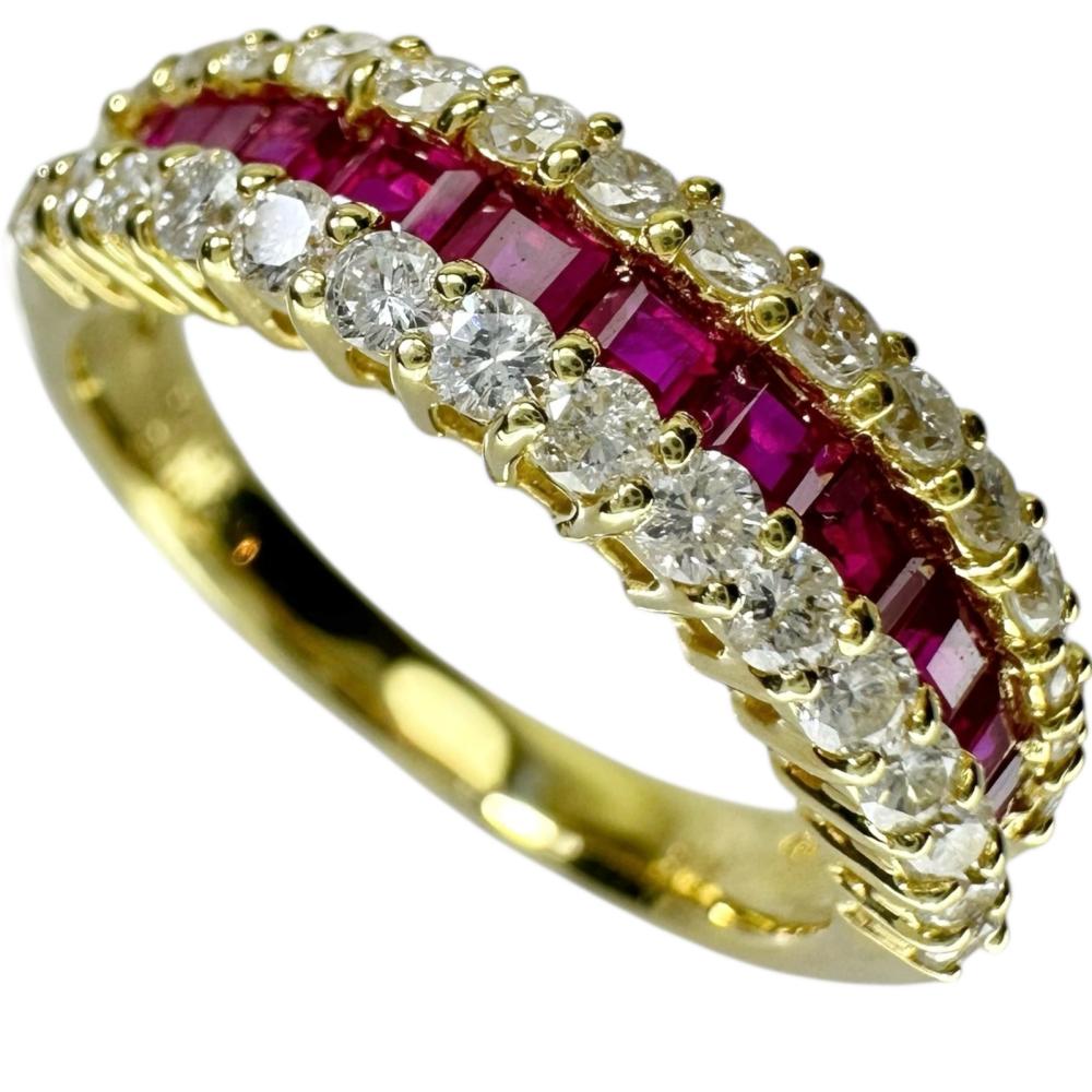 13号 ルビー 0.83ct ダイヤモンド 0.62ct リング・指輪 K18ゴールド 18金 4.6g レディース 【中古】【真子質店】【 – 真子質店 PawnShopMAKO