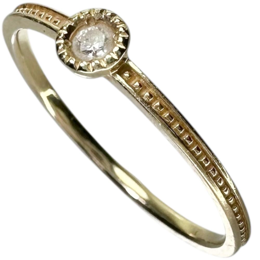 9号【ete/エテ】 1Pリング ダイヤモンド 0.03ct リング・指輪 K10ゴールド 10金 0.8g レディース 【中古】【真子質店 – 真子質店 PawnShopMAKO