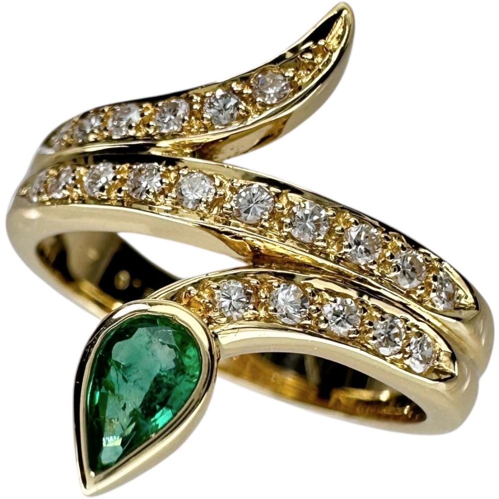 11号 エメラルド ダイヤモンド リング・指輪 K18ゴールド 18金 5.1g レディース 【中古】【真子質店】【NN】 【KMaK】 – 真子質店 PawnShopMAKO