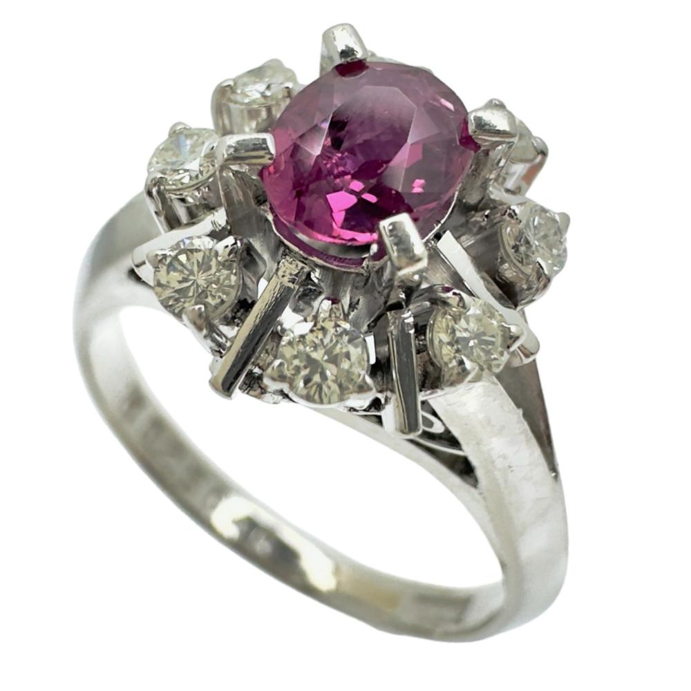 9号 ルビー 0.46ct ダイヤモンド 計0.25ct リング・指輪 Pt900プラチナ 5.1g レディース 【中古】【真子質店】【NN – 真子質店 PawnShopMAKO