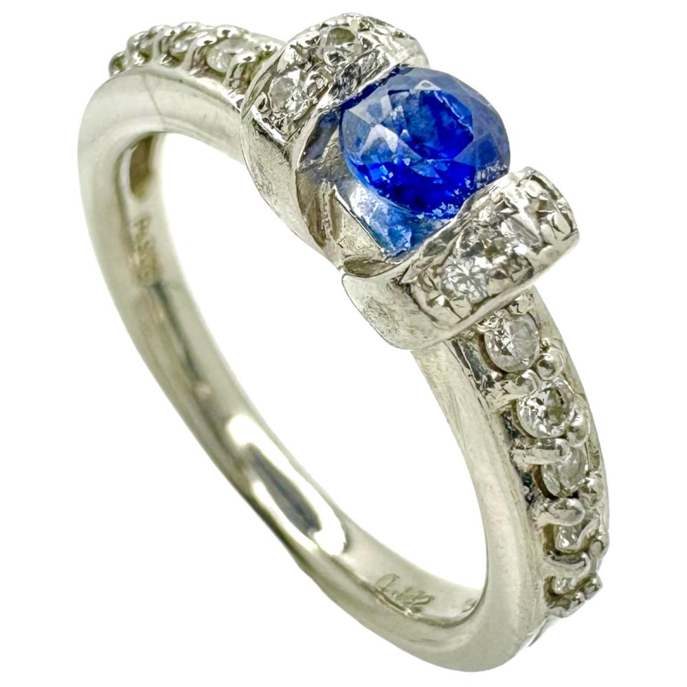 11.5号 サファイア 0.182ct ダイヤモンド リング・指輪 Pt900プラチナ 5.5g レディース 【中古】【真子質店】【NN】 – 真子質店 PawnShopMAKO