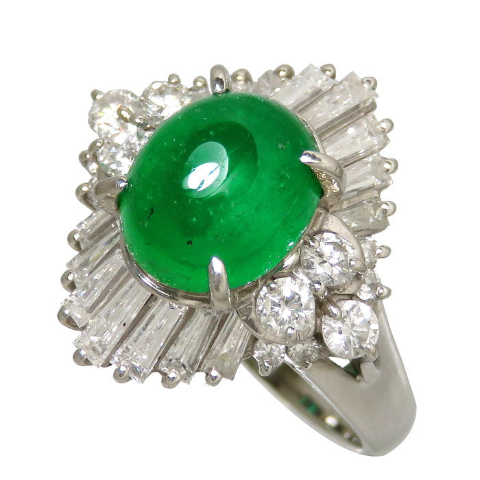 17.5号 エメラルド 2.62ct ダイヤモンド 計1.275ct リング・指輪 Pt900プラチナ 8.2g レディース 【中古】【真子 – 真子質店 PawnShopMAKO