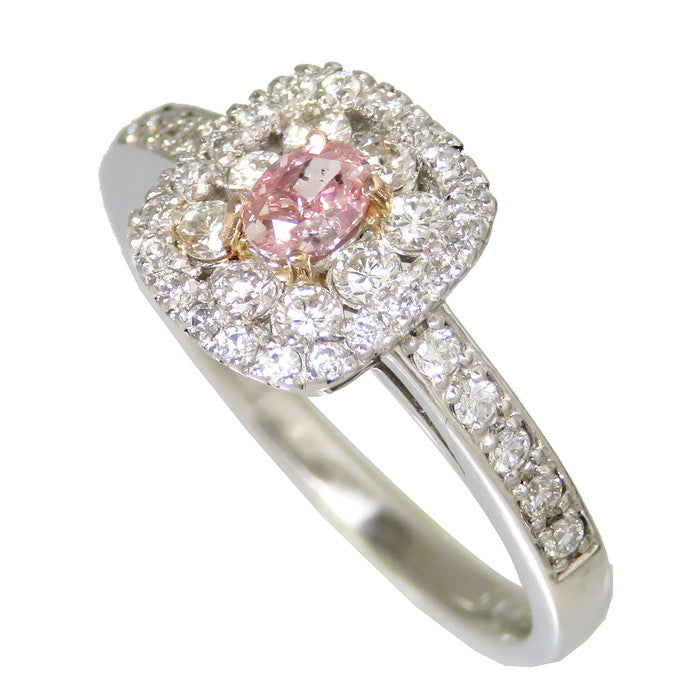 8号 ピンクダイヤモンド(FIP-I1) 0.161ct ダイヤモンド 計0.36ct リング・指輪 Pt900プラチナ/K18ゴールド 1 – 真子質店 PawnShopMAKO