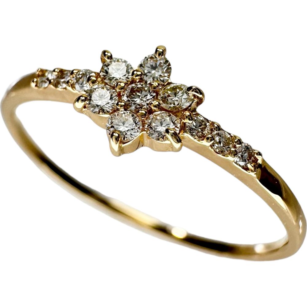 11号 ダイヤモンド 0.10ct リング・指輪 K18ゴールド 18金 0.8g レディース 【中古】【真子質店】【NN】 【IIx】 – 真子質店 PawnShopMAKO