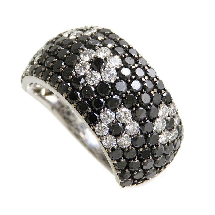 16号 小花柄 ブラックダイヤモンド 計2.75ct ダイヤモンド 計0.79ct リング・指輪 K18WGホワイトゴールド 18金 8.4 – 真子質店 PawnShopMAKO