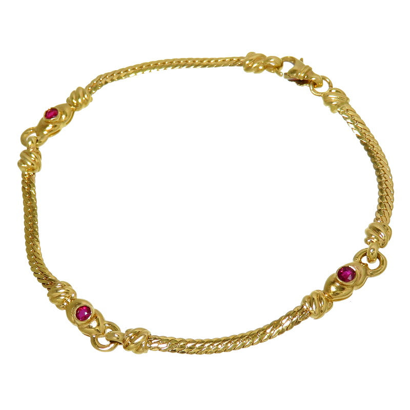 ルビー ブレスレット K18ゴールド 18金 6.9g 16.9cm レディース 【中古】【真子質店】【NN】 【MoTMi】 – 真子質店 PawnShopMAKO