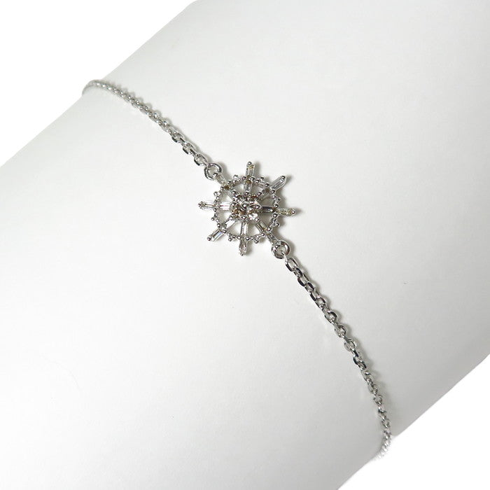 ダイヤモンド 計0.09ct ブレスレット K18WGホワイトゴールド 18金 1.5g 18.6cm レディース 【中古】【真子質店】【N – 真子質店 PawnShopMAKO