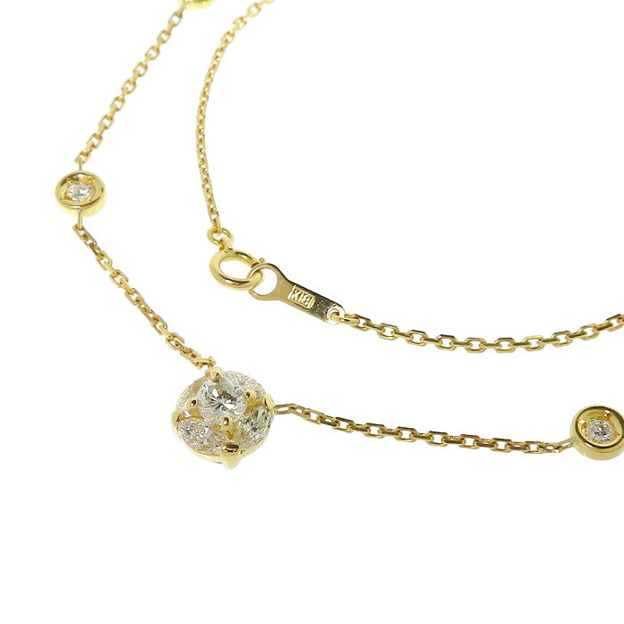 ステーション ダイヤモンド 0.31/計0.86ct ネックレス K18ゴールド 18金 4.9g 40cm レディース 【中古】【真子質店 – 真子質店 PawnShopMAKO